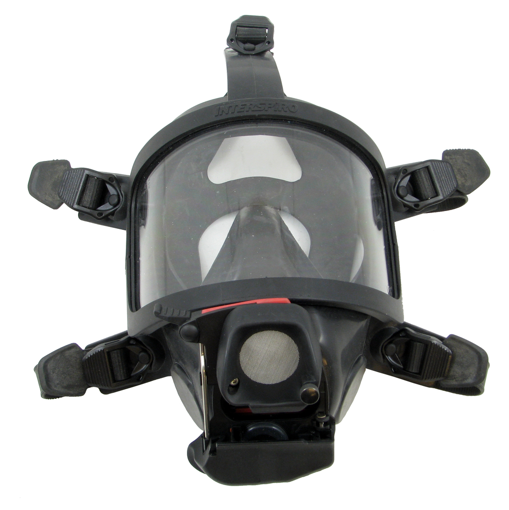 Interspiro S-mask m/friskluftsluke u/PV EPDM 5 punktsstropp Std (M/L ...